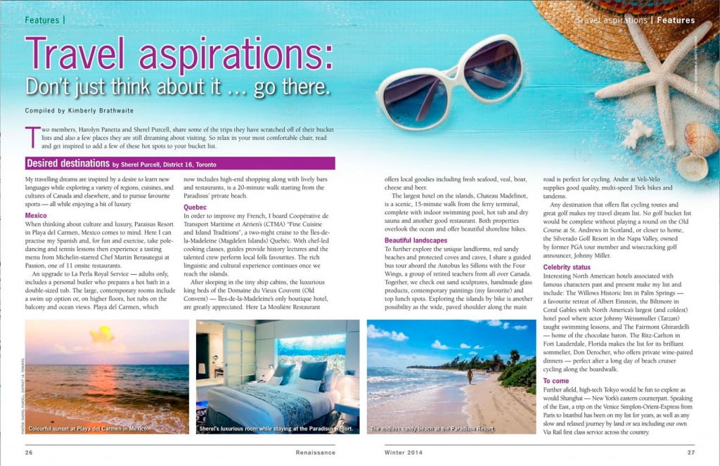 Published travel articles | Active City Travel